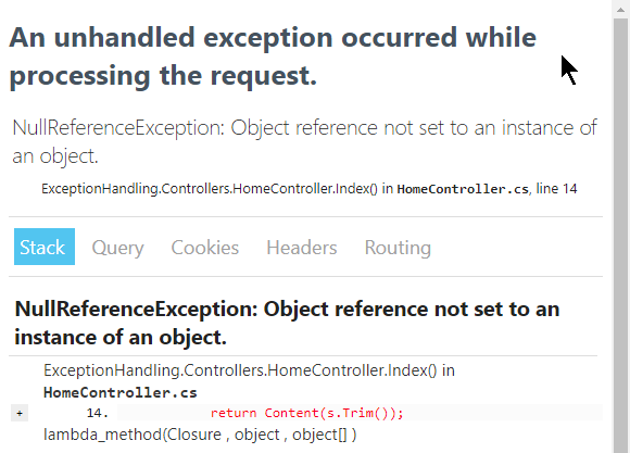 Handling Exceptions The Aspnet Core Mvc Tutorial